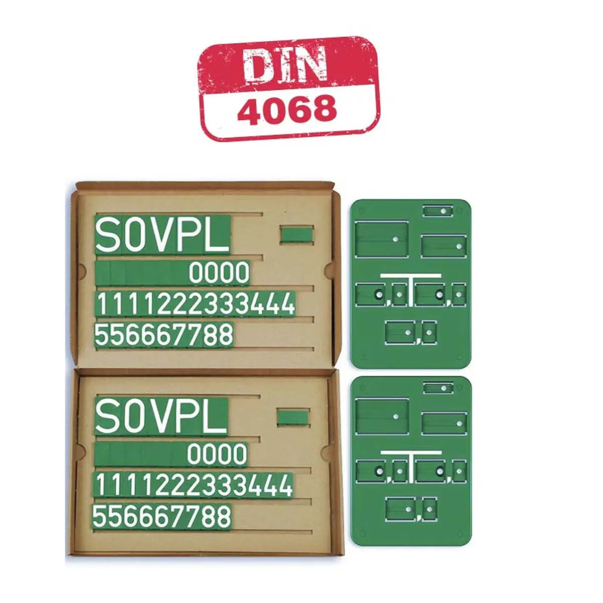 Schieberschild grün nach DIN 4068 Form B H.200xB.140 | Kommondo – Kommondo GmbH