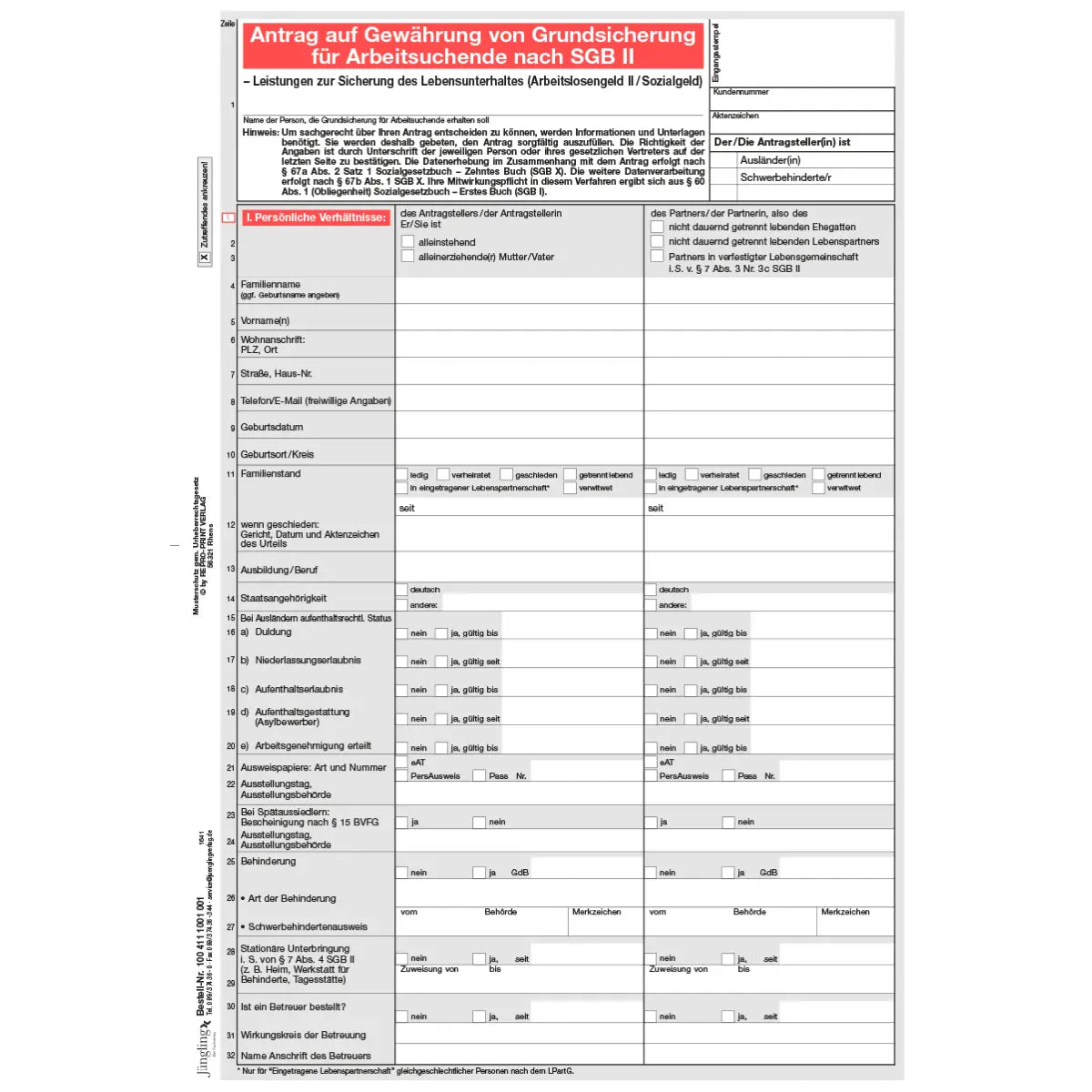 Antrag auf Grundsicherung für Arbeitsuchende 266203-002 | Kommondo – Kommondo GmbH