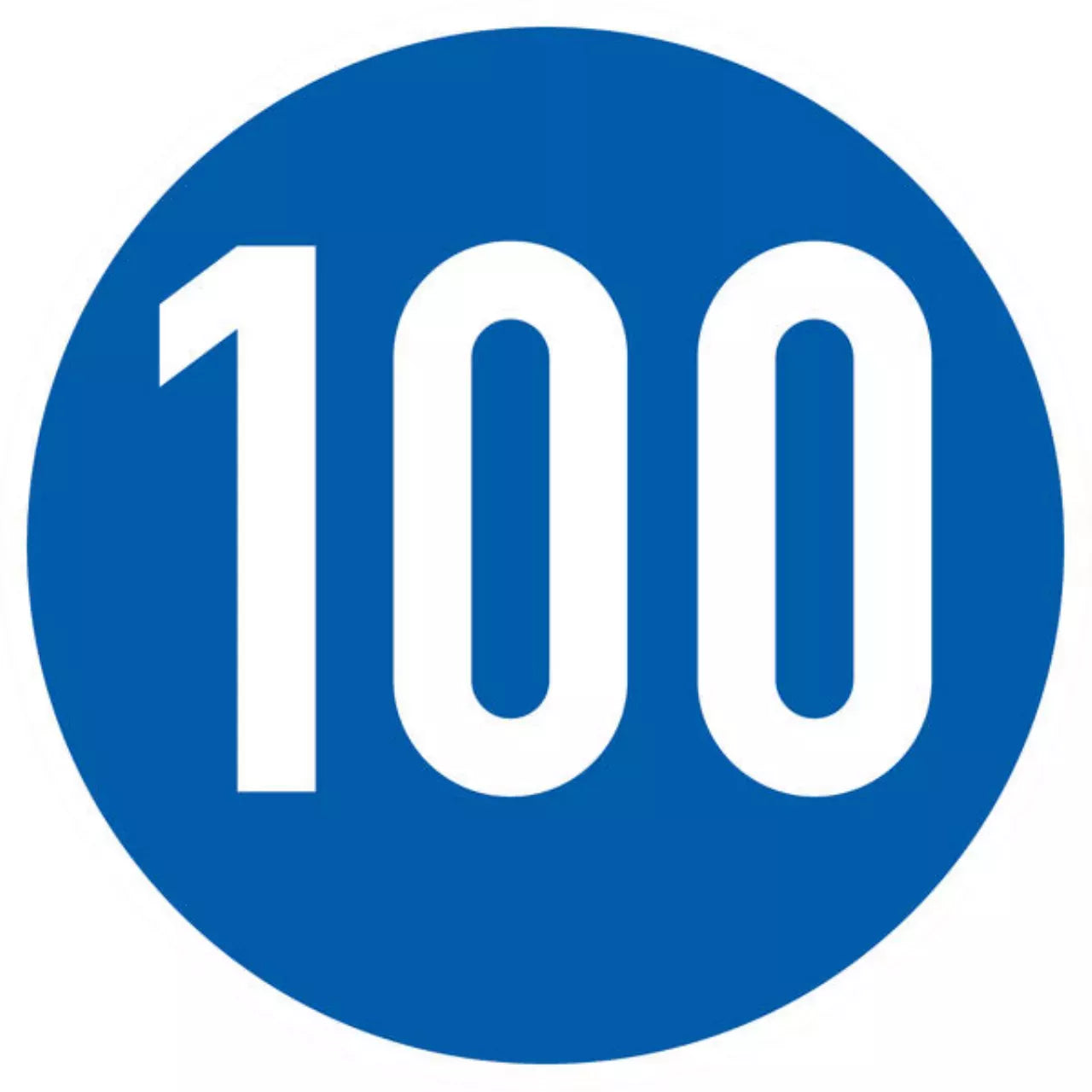 VZ275-100 Verkehrszeichen 100 km-h - 122126 | online kaufen – Kommondo GmbH